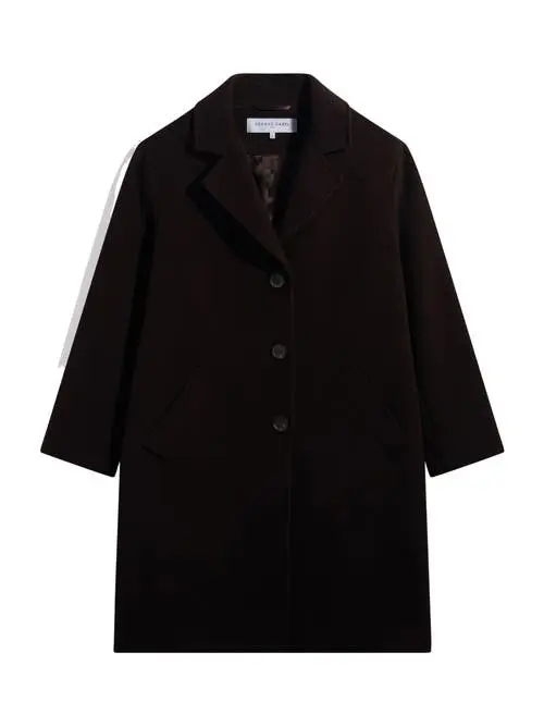 Gerard Darel Aelis Angora Blend Collared Overcoat - Cinnamon