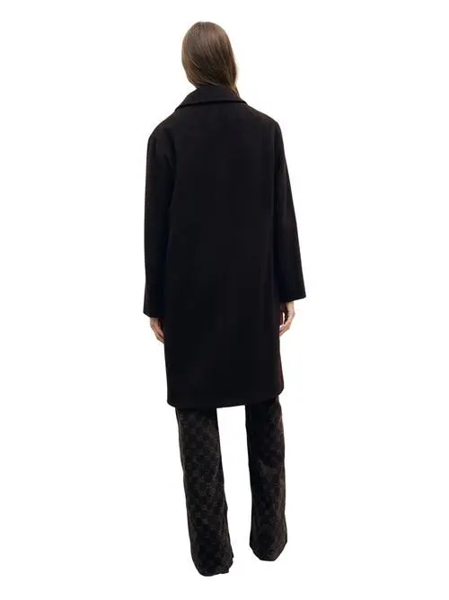 Gerard Darel Aelis Angora Blend Collared Overcoat - Cinnamon