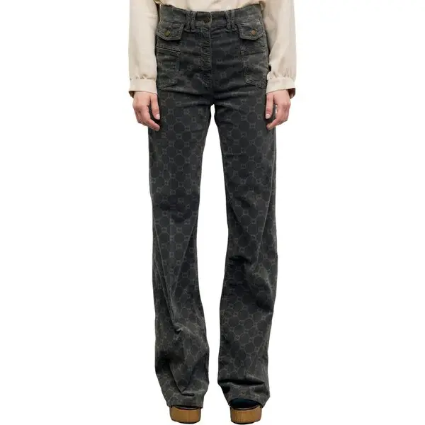 Gerard Darel High-rise Wide-leg Jeans - Charcoal