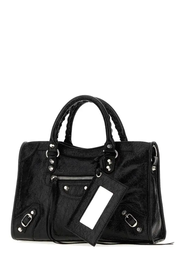 Balenciaga Leather Small Le City Handbag - Black