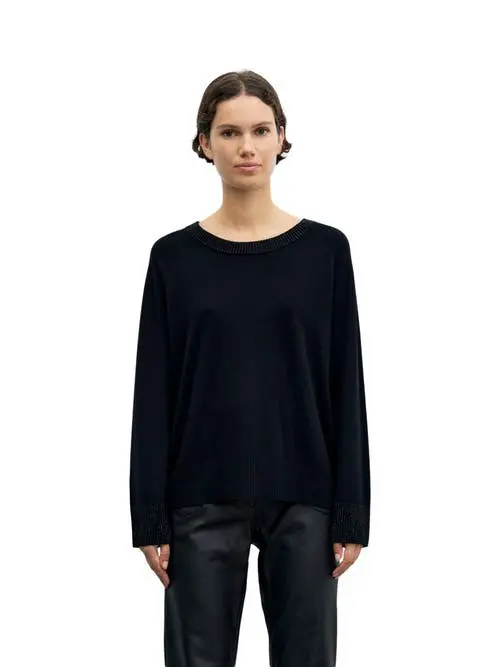Gerard Darel Rei Embellished Cuff Knit Jumper - Black