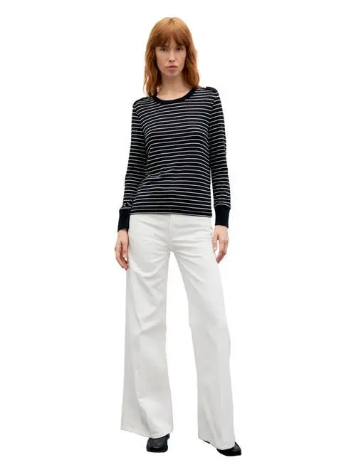 Gerard Darel Belia Long Sleeve Striped T-shirt