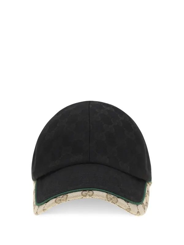 Gucci Gg Cotton Fabric Baseball Hat - Black
