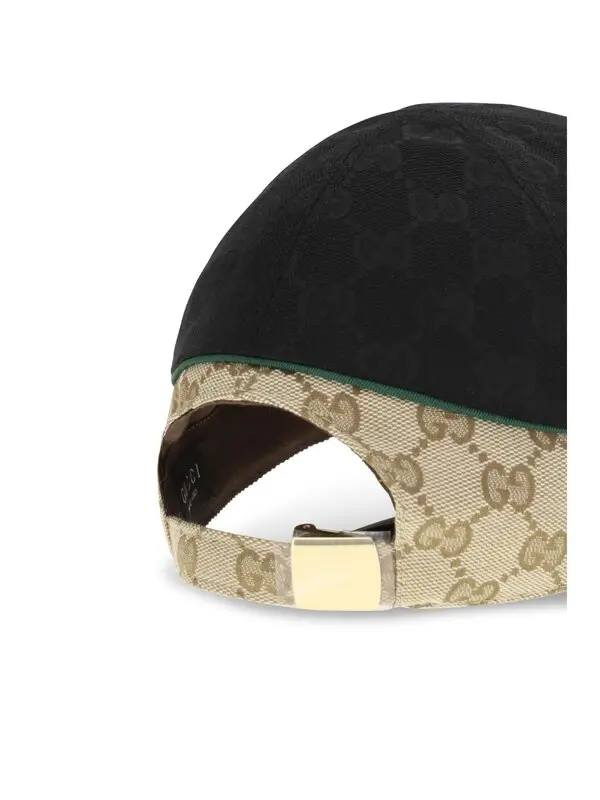 Gucci Gg Cotton Fabric Baseball Hat - Black