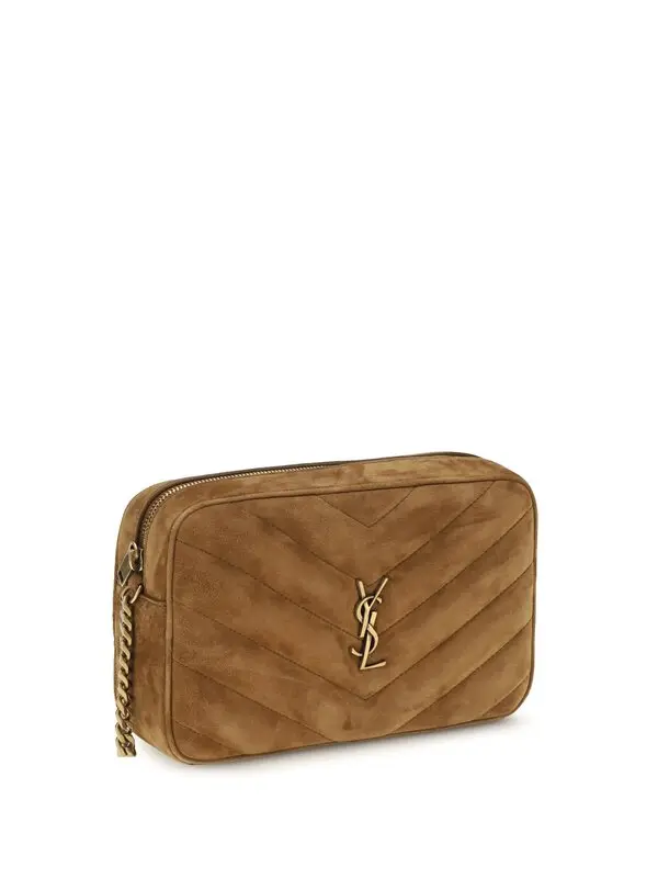 Saint Laurent Camera Loulou Matelassé Suede Shoulder Bag