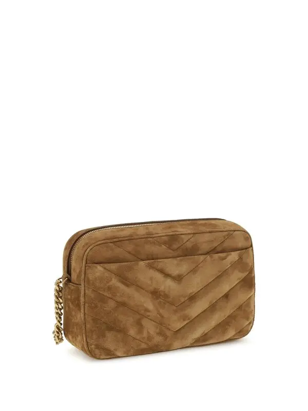 Saint Laurent Camera Loulou Matelassé Suede Shoulder Bag