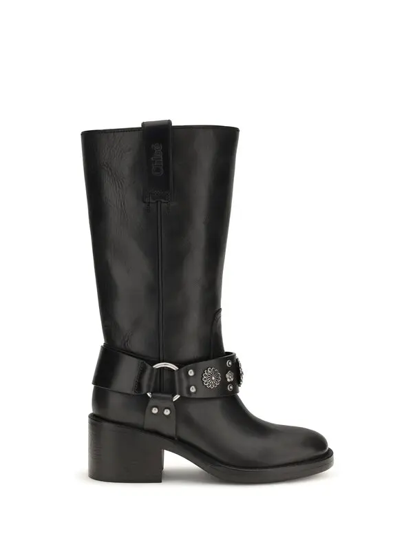 Chloé Dakota Buckle Knee-high Boots - Black
