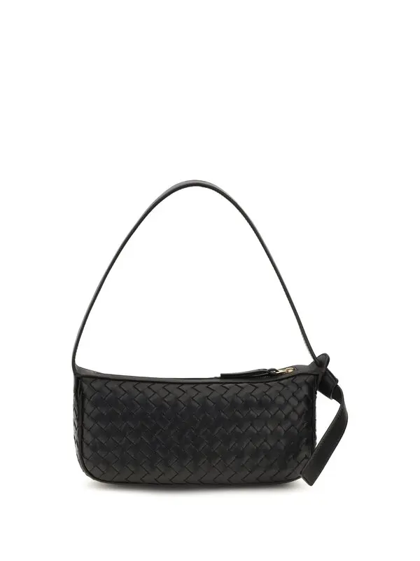 Bottega Veneta Intrecciato Leather Shoulder Bag - Black