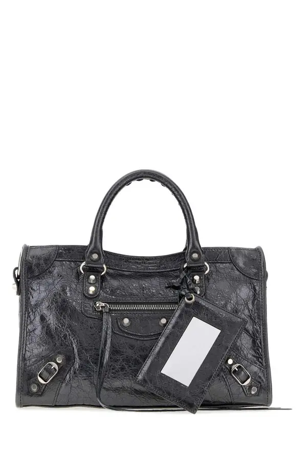Balenciaga Leather Small Le City Handbag - Silver