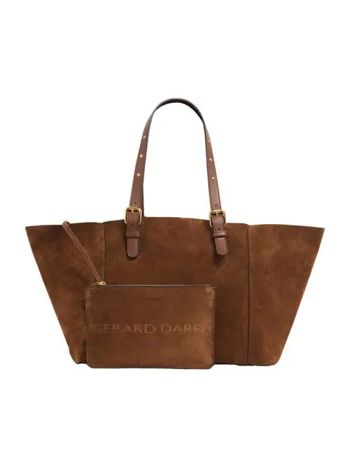 Gerard Darel Marlow Buckle Trim Tote Shoulder Bag