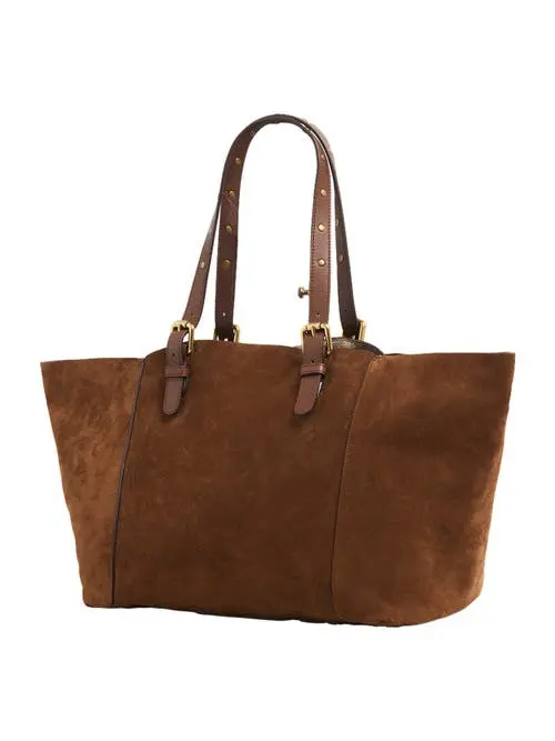 Gerard Darel Marlow Buckle Trim Tote Shoulder Bag