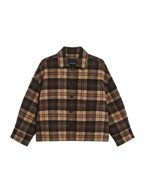 Gerard Darel Oversized Cropped Long Sleeve Shacket