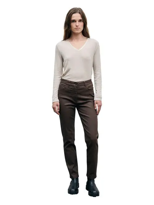 Gerard Darel Ilda Slim Mid Rise Coated Jeans
