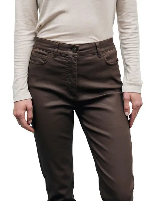 Gerard Darel Ilda Slim Mid Rise Coated Jeans