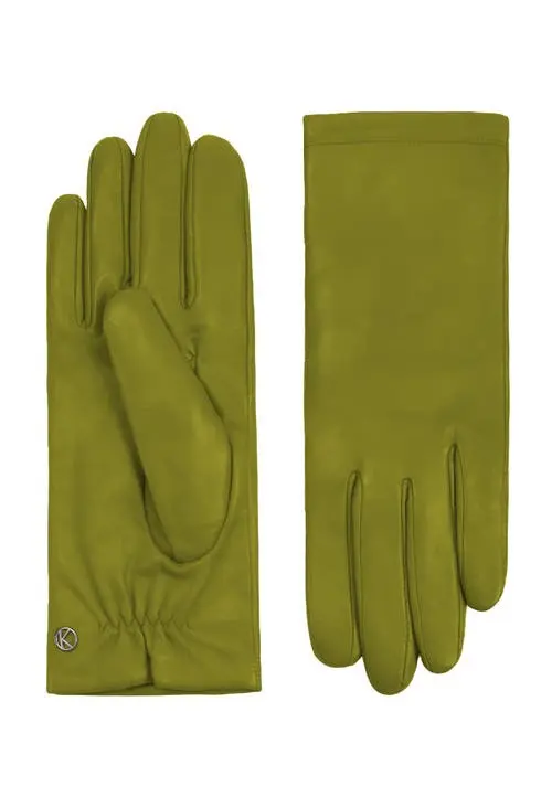 KESSLER Premium Lamb Leather Touchscreen Gloves - Lime