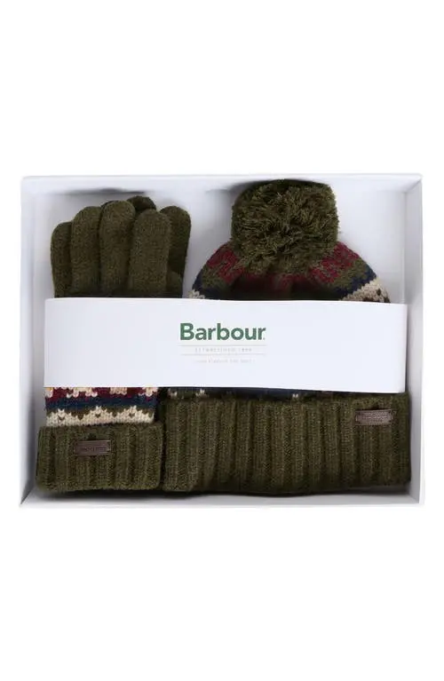Barbour Kane Beanie & Gloves Set