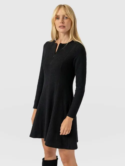 SAINT + SOFIA Orla Mini Dress - Black Boucle