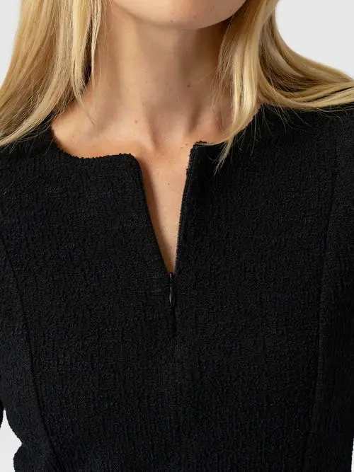 SAINT + SOFIA Orla Mini Dress - Black Boucle