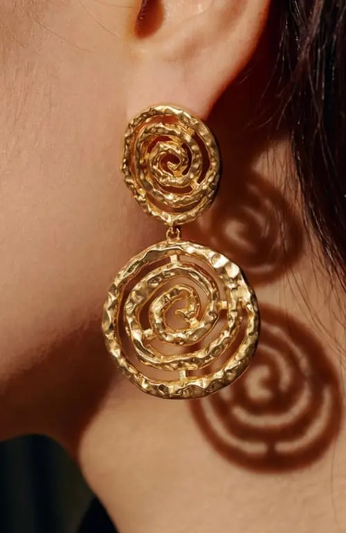 RETRO CHIC Eternal Spiral Drop Earrings