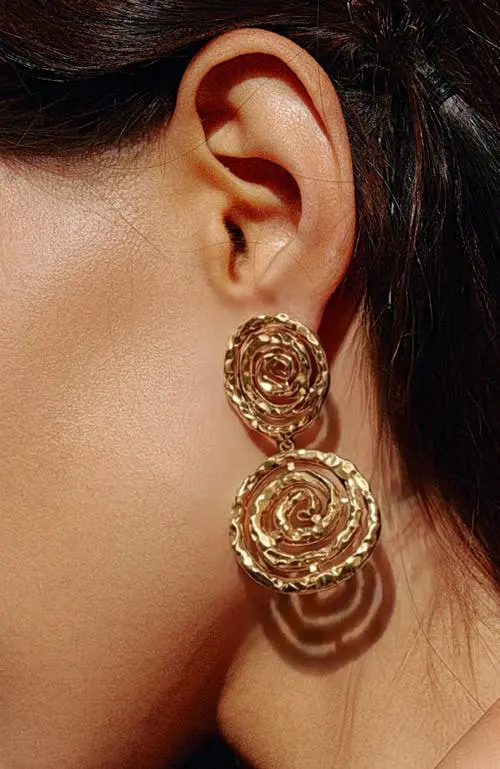 RETRO CHIC Eternal Spiral Drop Earrings