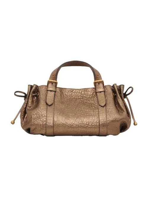 Gerard Darel 18h Leather Metallic Handbag
