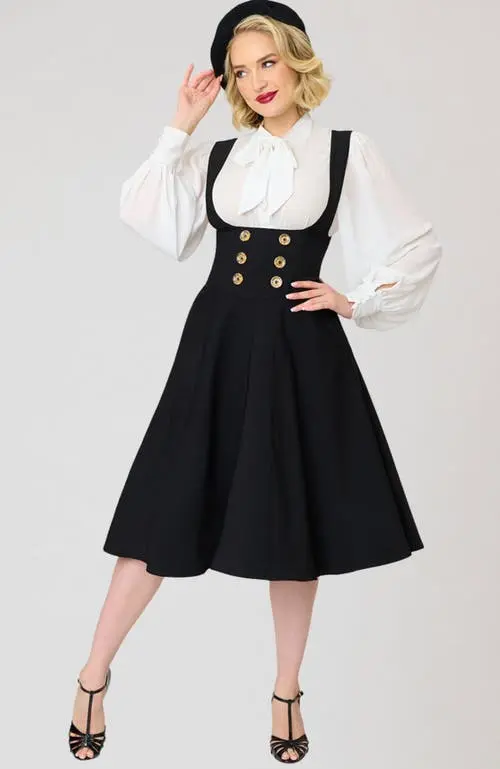 Unique Vintage Corset Pinafore Skirt