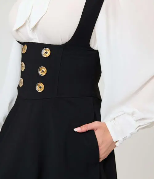 Unique Vintage Corset Pinafore Skirt