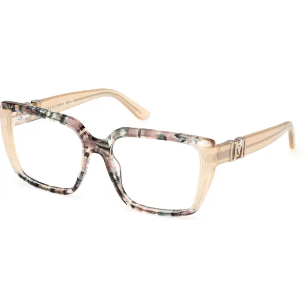 MARCIANO Bold Square Acetate Eyeglasses - Beige