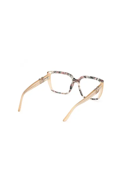 MARCIANO Bold Square Acetate Eyeglasses - Beige