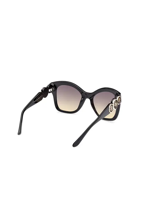 Guess Medallion Temple Butterfly Sunglasses
