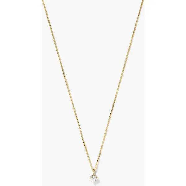 Mejuri Round Sapphire Necklace - Gold