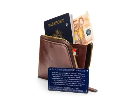 Bosca Dolce Zip Passport/travel Documents