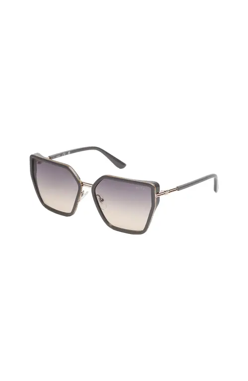 Guess Geometric Cat Eye Sunglasses - Grey/gradient Smoke