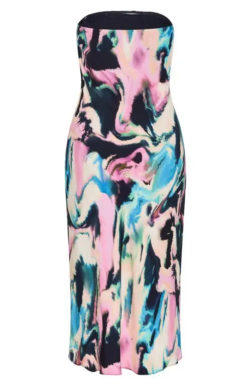 City Chic Strapless Maxi Dress