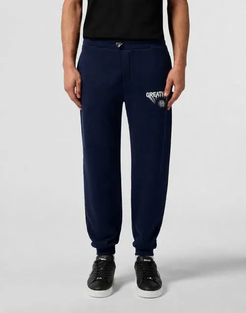 Philipp Plein Fleece Joggers Greatness - Navy