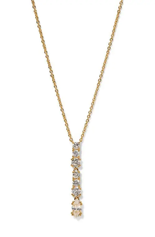 Nadri Twinnie Cubic Zirconia Pendant Necklace - Gold