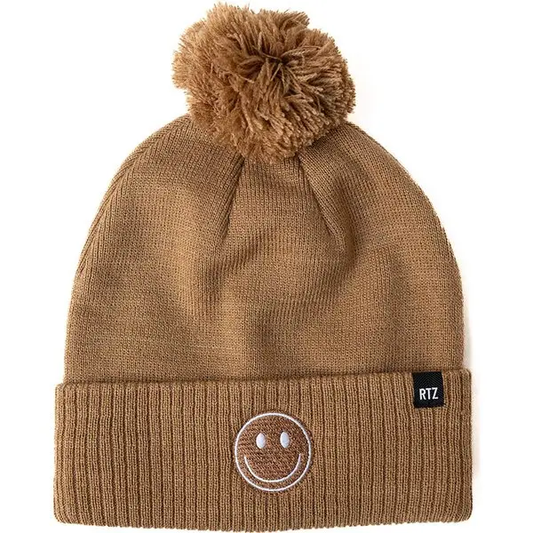 REY TO Z Smiley Pom Pom - Latte