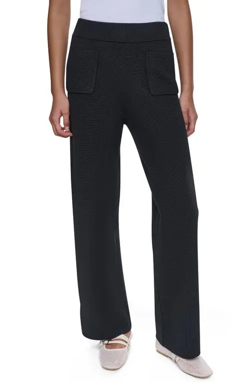 Dkny Front Pocket Sweater Pants - Black
