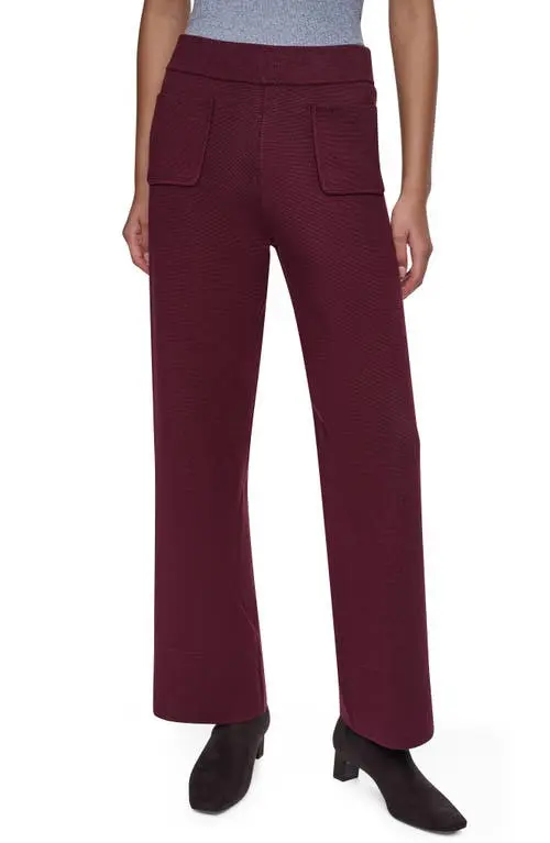 Dkny Front Pocket Sweater Pants - Cabernet