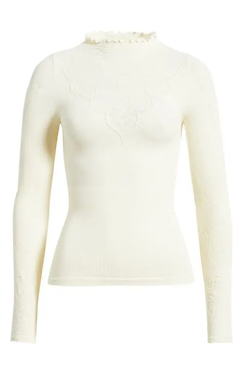 Free People Intimately Fp Mixed Feelings Mock Neck Top - Clean Ivory