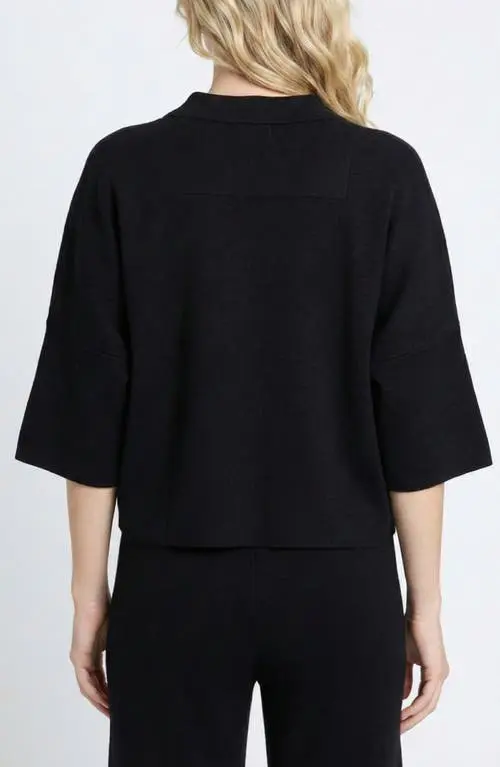 APNY Pocket Polo Sweater - Black
