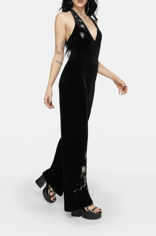 DISTURBIA Whim Dragon Halter Jumpsuit