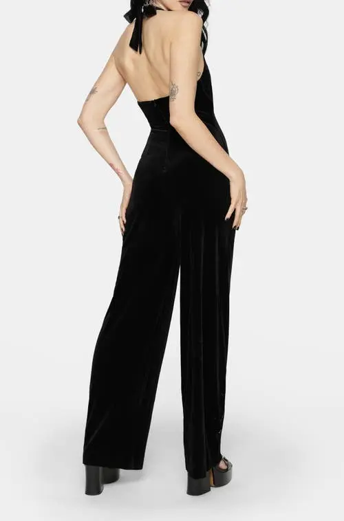 DISTURBIA Whim Dragon Halter Jumpsuit