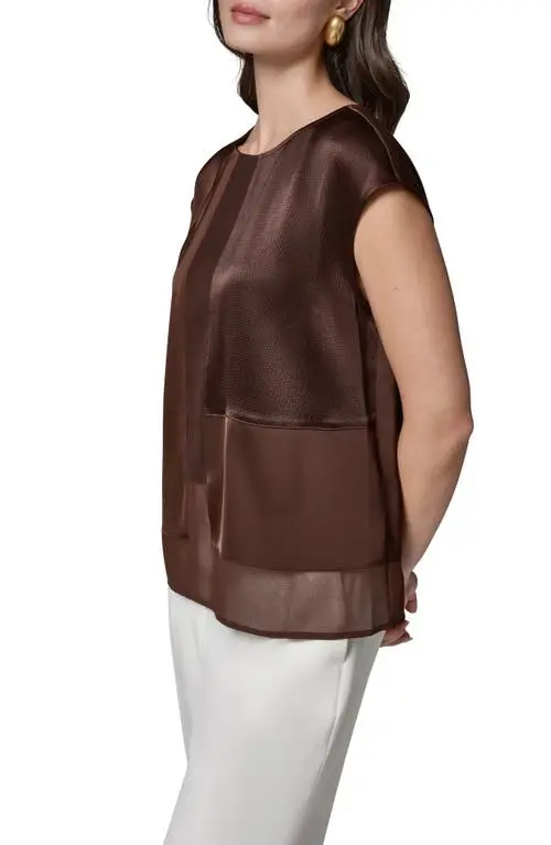 Donna Karan New York Mixed Media Top