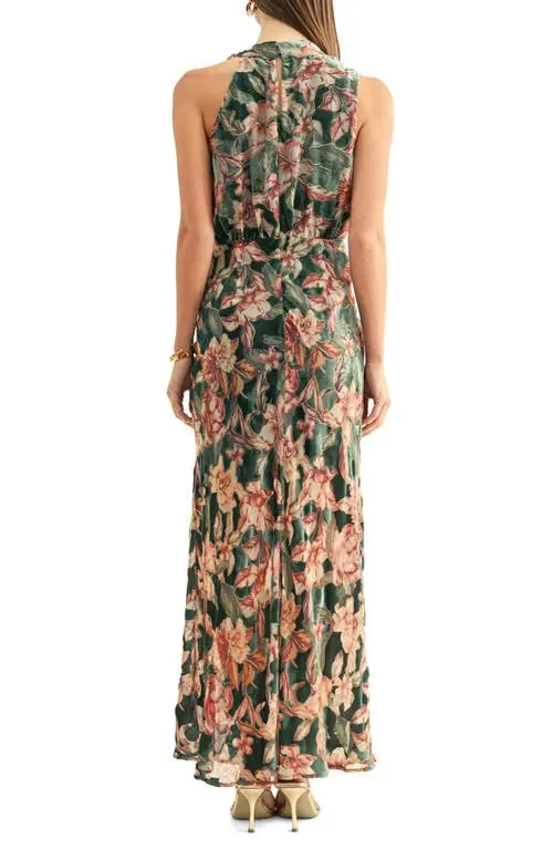 Adelyn Rae Veda Floral Burnout Maxi Dress