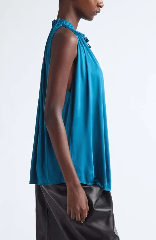 Balmain Pleated Viscose Jersey Halter Top