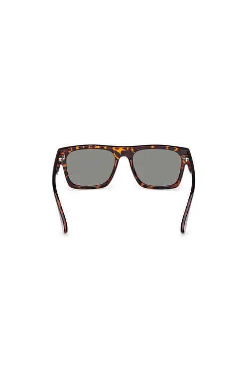 HARLEY-DAVIDSON Flat Top Square Acetate Sunglasses - Dark Havana/green
