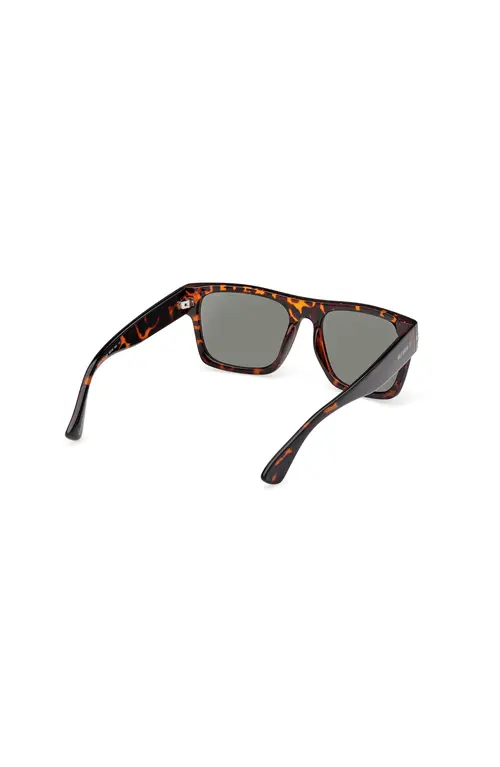 HARLEY-DAVIDSON Flat Top Square Acetate Sunglasses - Dark Havana/green