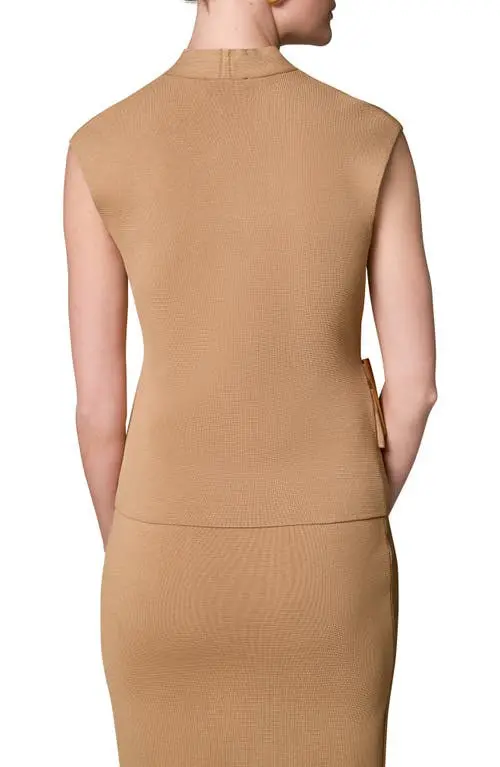 Donna Karan New York Faux Wrap Sweater - Fawn