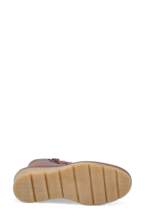 Miz Mooz Alice Leather Wedge Bootie - Brandy